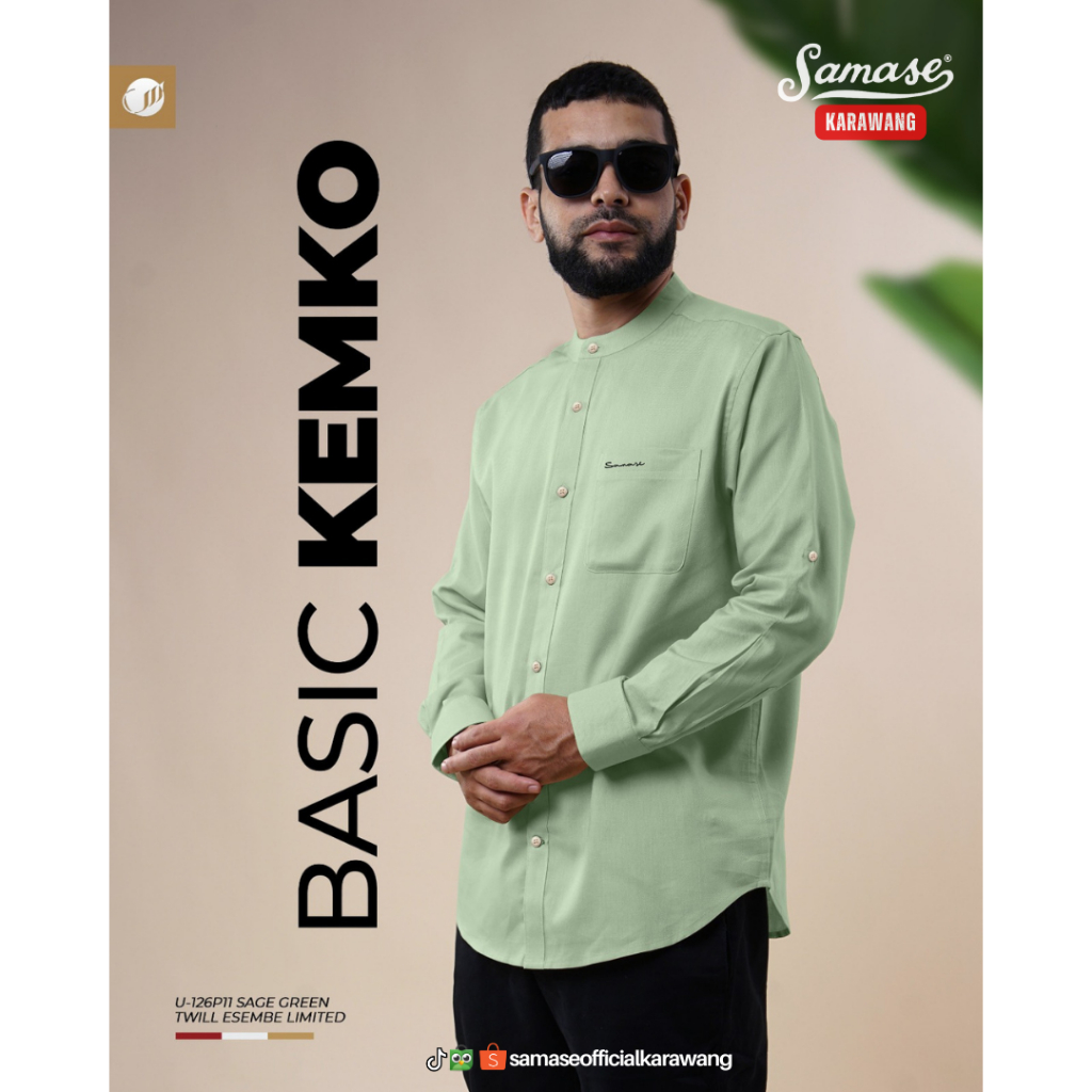 Jual SAMASE Basic Kemko U126P Kemeja Koko Baju Koko Muslim Pria Dewasa ...