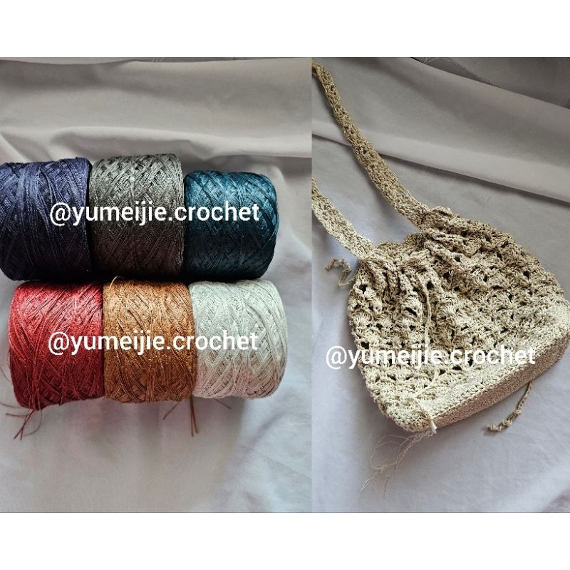 Jual CLEARANCE SALE / Benang rajut rafia murah (6 ply - small) / benang ...