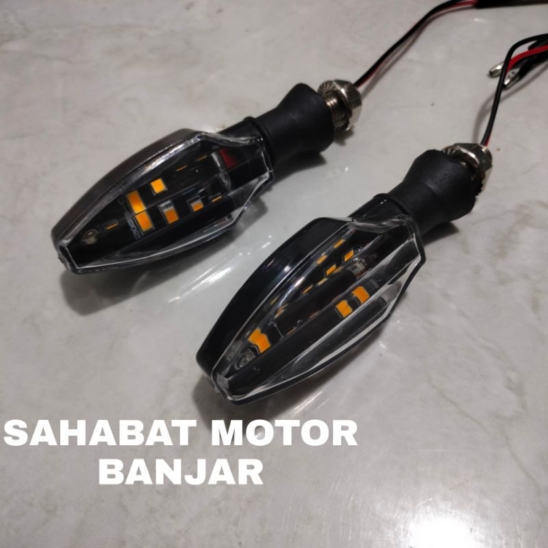 Jual LAMPU SEN LED MOTOR/LAMPU RITING SEIN SEN VARIASI MOTOR LED DC 12 ...