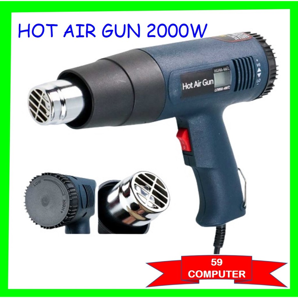 Jual Heat Gun Electric Hot Air Gun Dryer Heat Solder Thermal 2000w Hot ...