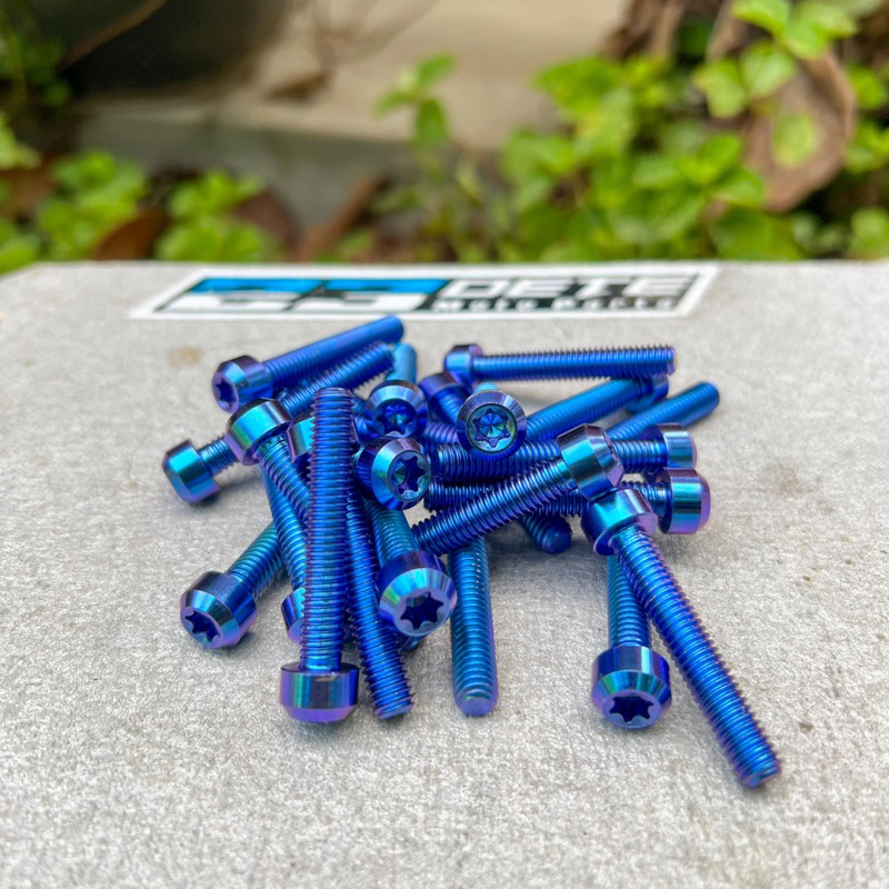 Jual baut titanium M6x35 ( baut 10 panjang 3,5cm ) | Shopee Indonesia