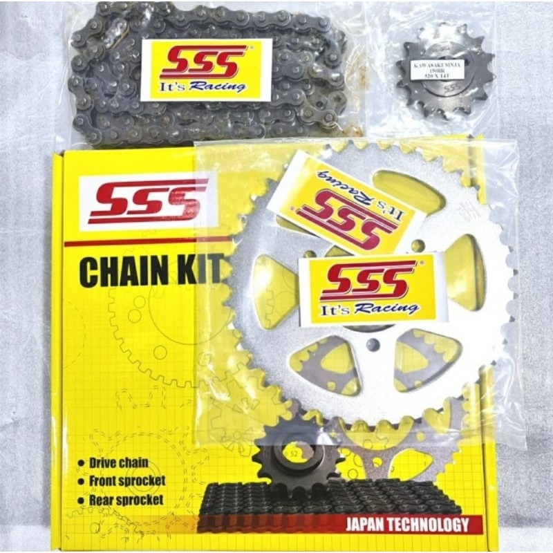 Jual Gear Set SSS Ninja RR 150 Tipe 520 / Chain Kit SSS / Standar ...