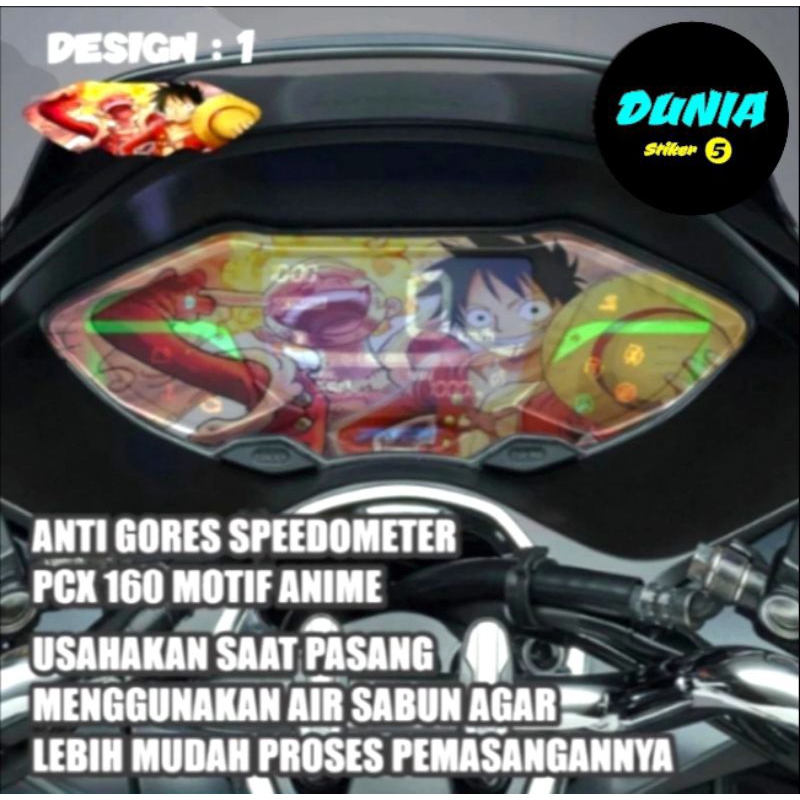 Jual STIKER ANTIGORES TERBARU MOTIF ANIME SPEEDOMETER PCX 160 | Shopee ...