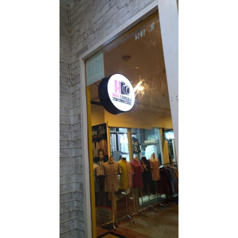 Jual Neon Box Bulat dan Kotak Full Akrilik Custom + Bracket 40 cm x 40 ...