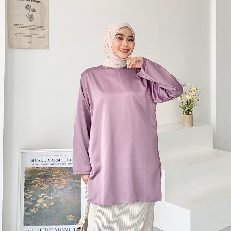 Jual TUNIK inner Satin / Inner Satin / Inner Atasan by DEZHAF | Shopee ...