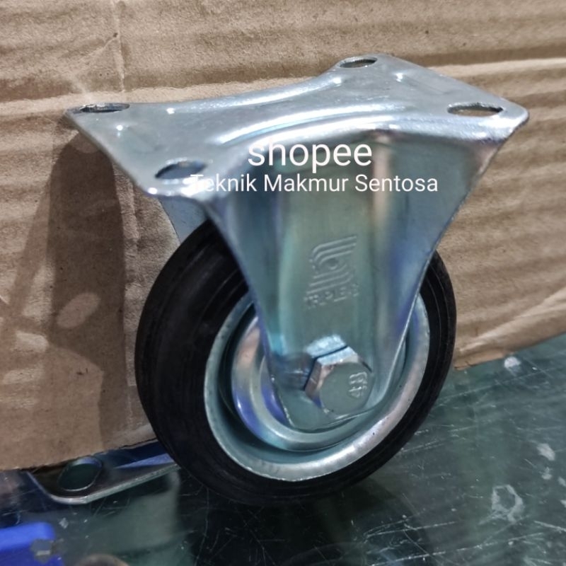 Jual Roda Karet Mati 3" Roda Trolley Troly Troli 3 Inch | Shopee Indonesia