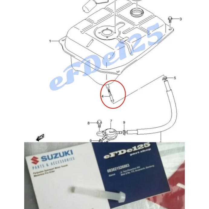 Jual Filter Tangki Bensin Shogun 110 Shogun 125 Arashi Smash New Titan ...