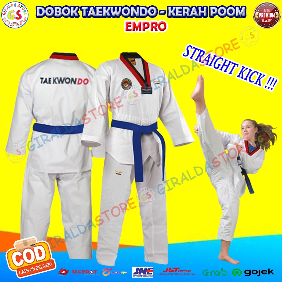 Jual Empro Dobok Baju Seragam Taekwondo Taek Tek Wondo Tekwondo Kyorugi Pemula Basic Anak Junior ...