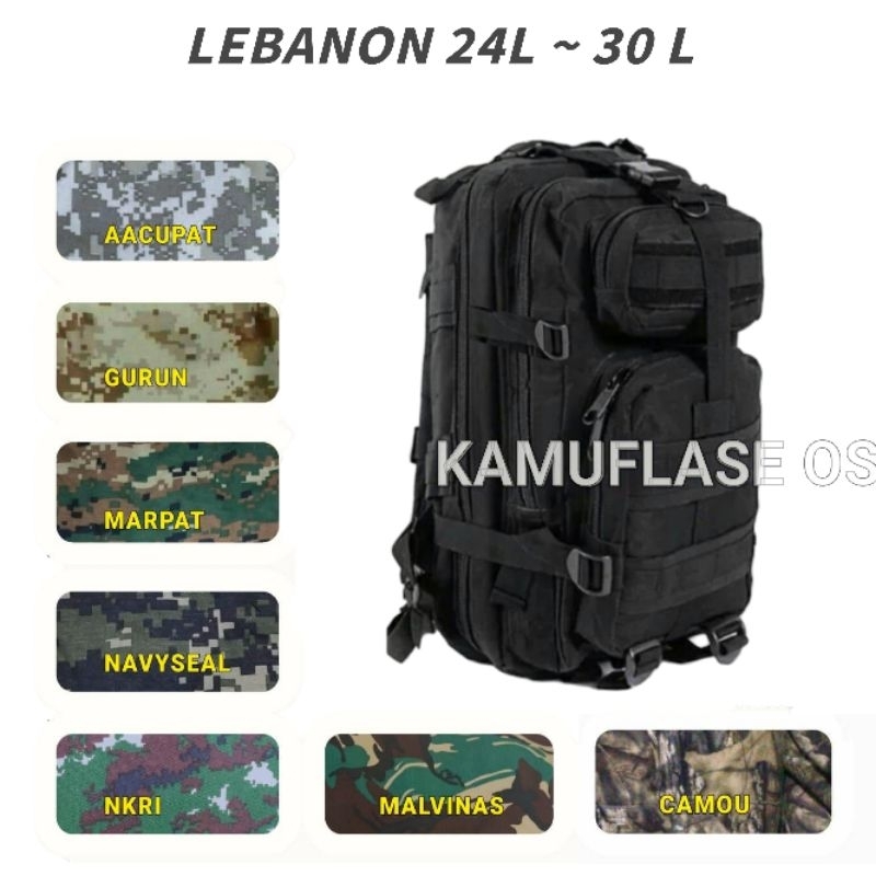 Jual LBN 2430 - Tas Ransel Tactical Lebanon loreng Backpack Camouflage ...