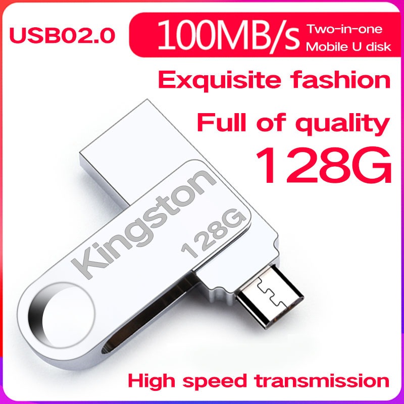 Jual Flashdisk OTG 32GB Dual Interface Micro & USB-A Metal Body Silver ...