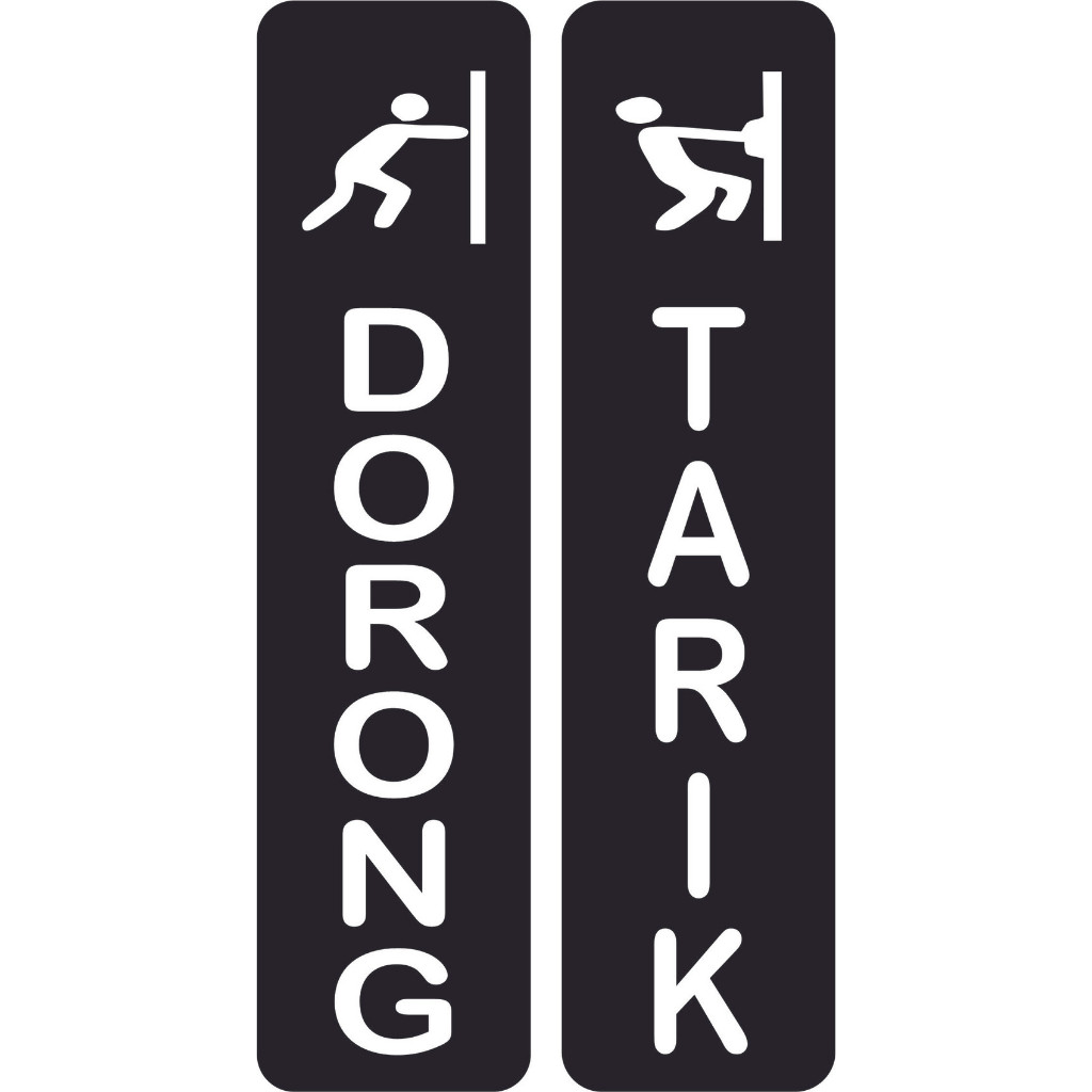 Jual Akrilik Sign Board Dorong Tarik Akrilik Papan Tanda Dorong Tarik ...