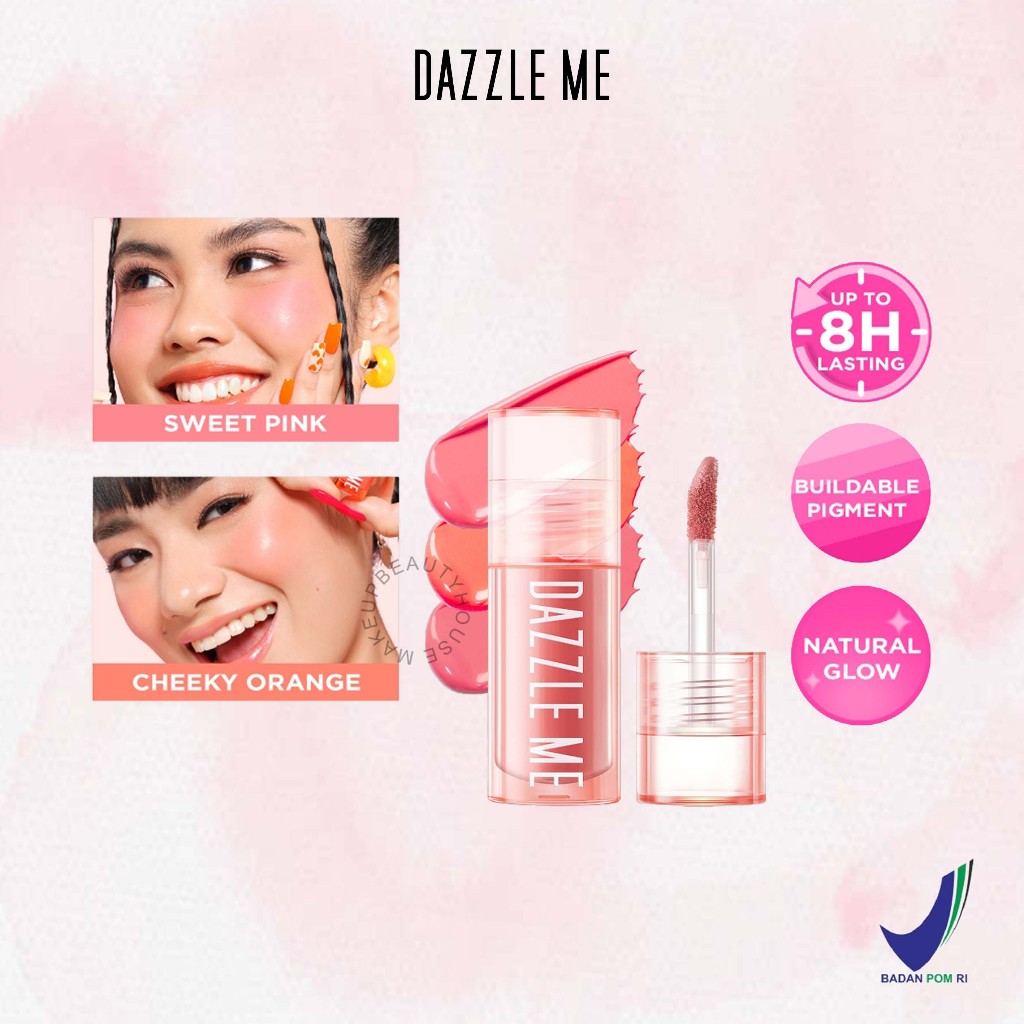 Jual DAZZLE ME Heart-Melt Creamy Liquid Blush | Shopee Indonesia