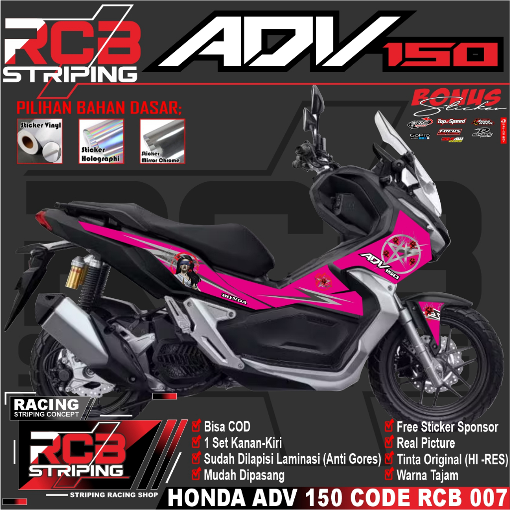 Jual Striping ADV 150 - Sticker Striping Variasi Medusa list HONDA ADV 150 RCB 007 | Shopee ...