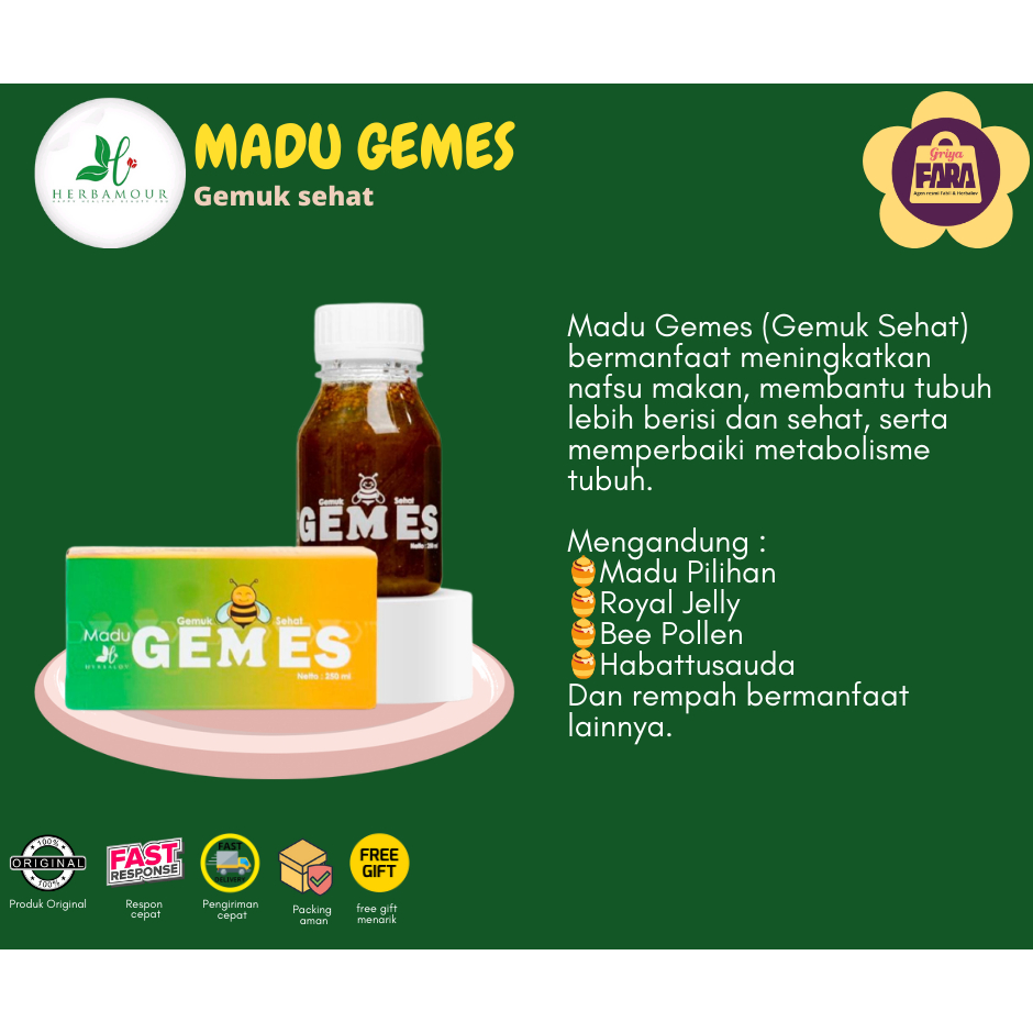Jual Herbalov madu gemuk penambah nafsu makan | Shopee Indonesia