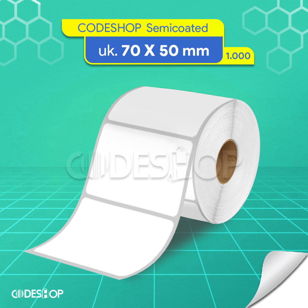 Jual Stiker Label Semicoat 70 x 50 / 70x50 mm / 70x50mm / 7x5 cm 1000 ...