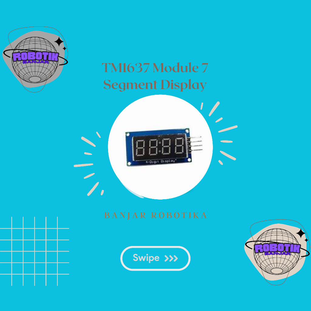 Jual TM1637 Module 7 Segment Display 3642BH Circuit Electronic for ...