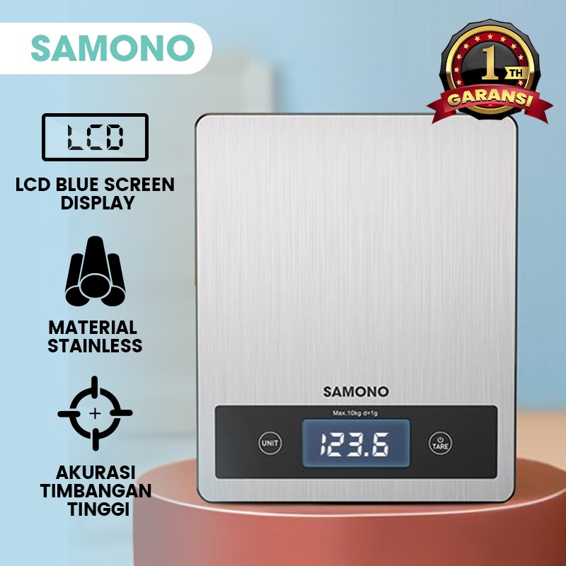 Jual SAMONO Kitchen Electronic Scale 10 Kg Timbangan Dapur Digital ...