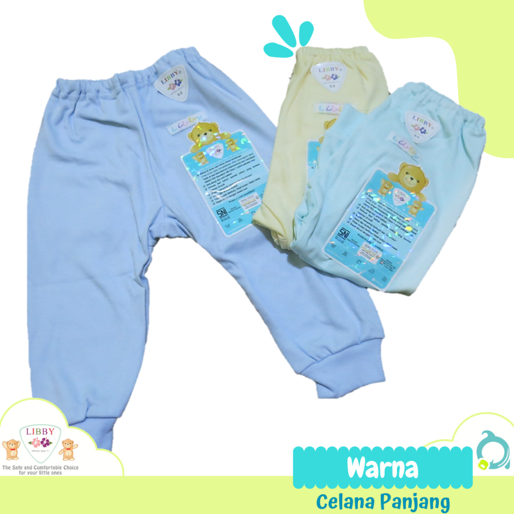 Jual LIBBY Celana Panjang Warna Size Newborn | 3-6 (1 pcs) | Shopee ...