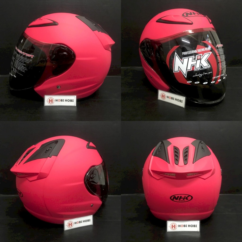 Jual Helm Half Face NHK R6 SOLID PINK MAGENTA DOFF MATTE | Shopee Indonesia