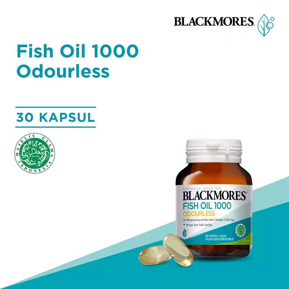 Jual BLACKMORES Odourless Fish Oil 1000 30 Kapsul - Minyak Ikan Omega 3 ...