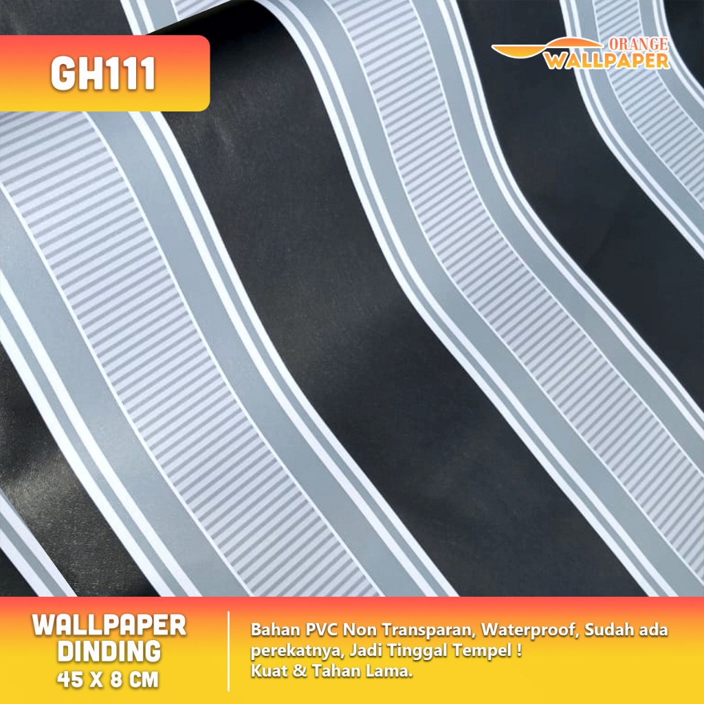 Jual ORANGE WALLPAPER Dinding Sticker Motif Salur Garis-Garis Ukuran 45cm x 8M | Shopee Indonesia