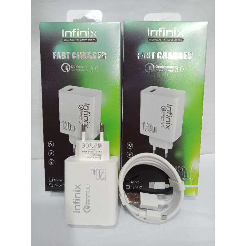 Jual CARGER INFINIX FAST CHARGING 120 WATT SMART 5 /SMART 6 SMART 7 ...