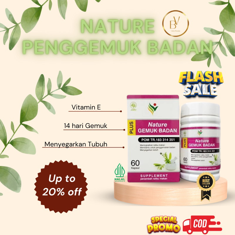 Jual GEMUK BADAN Kapsul Nature Isi 20 Solusi Obat Penggemuk Badan ...