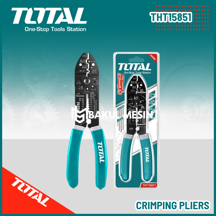 Jual TOTAL THT15851 Wire Stripper Tang Kupas Kabel Crimping Pliers ...