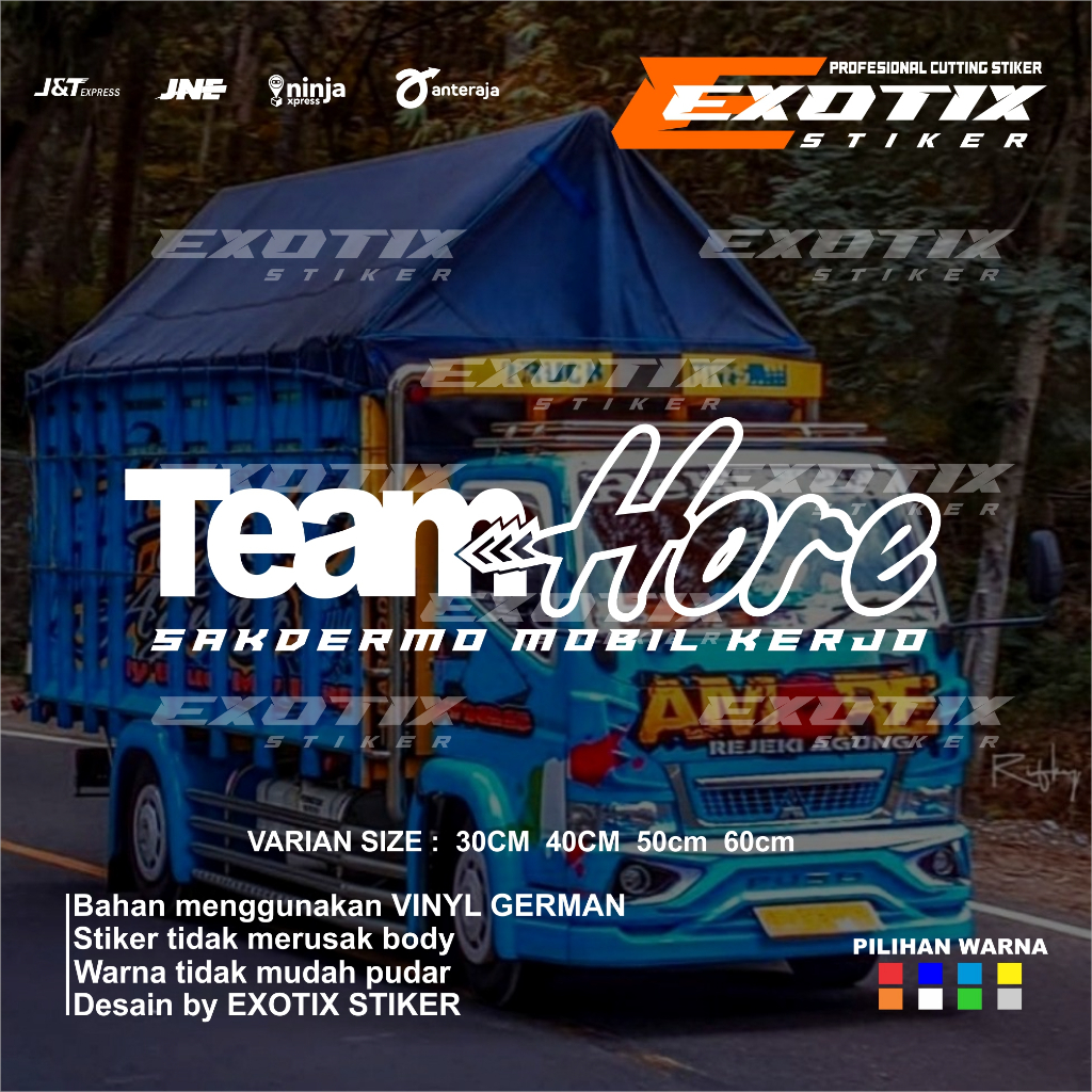 Jual Stiker team hore stiker variasi kaca mobil truk pick up | Shopee ...