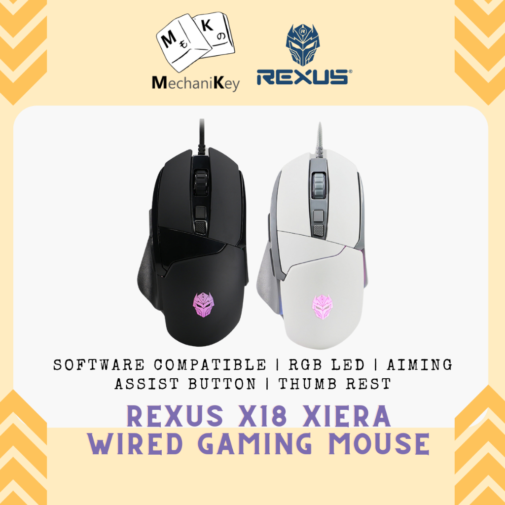 Jual Rexus X18 Ergonomic Gaming Wired Mouse RGB | Shopee Indonesia