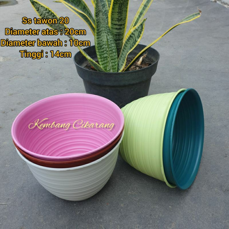 Jual (1pc) SS TAWON 20 (20cm) : pot bunga model tawon pot cantik pot ...