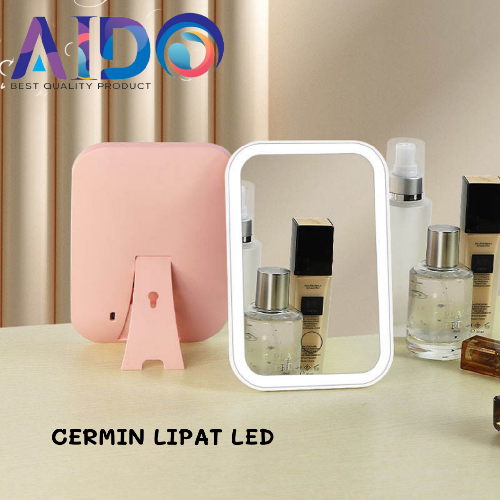 Jual Portable Makeup Cermin LED Cermin Rias USB Recharge Adjustable ...