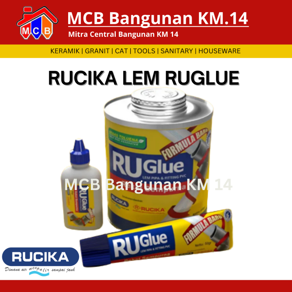 Jual Lem Pipa Ruglue ru glue Rucika / Lem Pipa Fitting PVC | Shopee ...