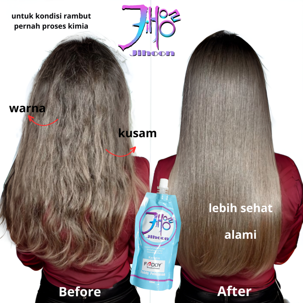 Jual Jihoon Faddy Keratin Straight MILD set 130+130ml / Pelurusan ...