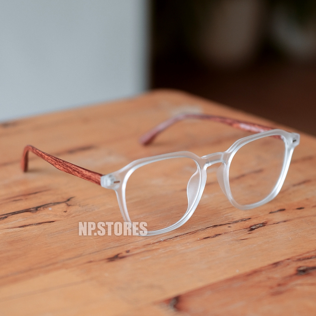 Jual Frame Kacamata Pria Wanita Desain Unik Frame Warna Putih Doff ...