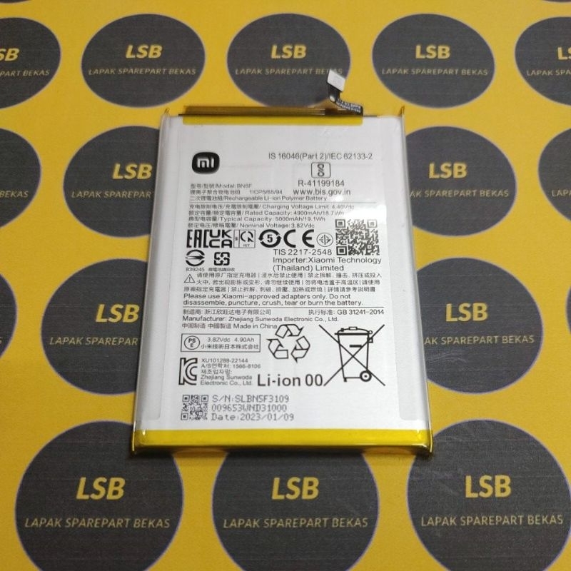 Jual BATTERY XIAOMI REDMI K50 BN5F ORIGINAL ASLI BEKAS | Shopee Indonesia