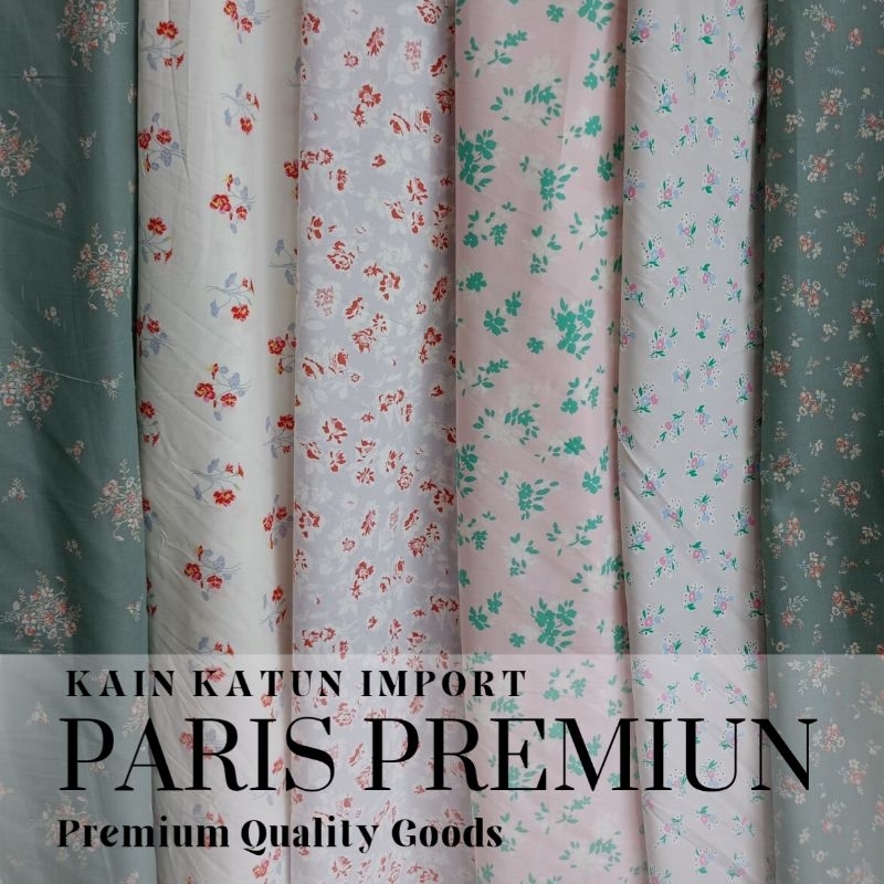 Jual Kain katun paris premium motif bunga | Shopee Indonesia