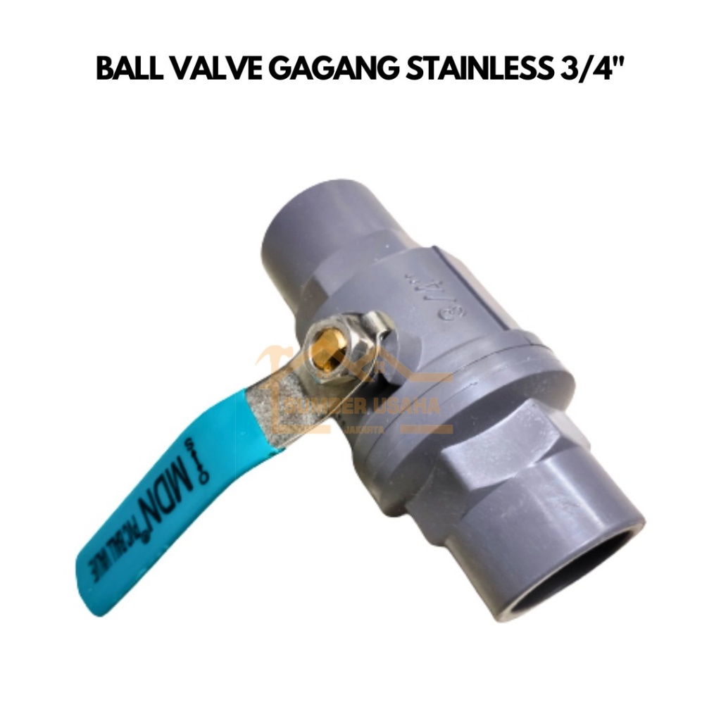 Jual Ballvalve / BallValve / Stop Kran 3/4" PVC Polos gg stanless Tiga ...