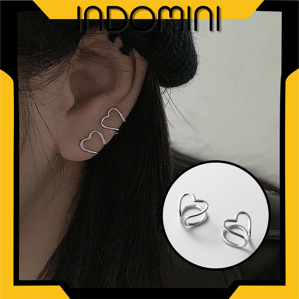 Jual INDOMINI Anting Love Atlanta Anting Tanpa Tindik Unisex Alloy ...