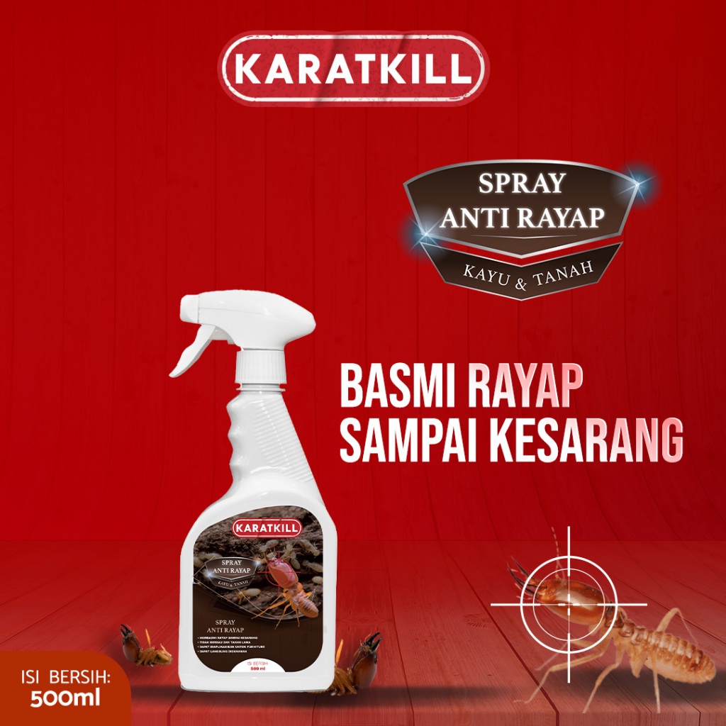 Jual anti rayap spray karatkill 500 ml basmi rayap kayu tanah dan ...