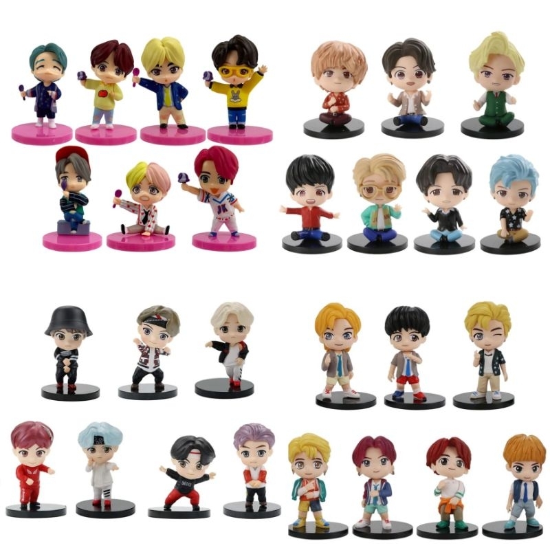 Jual FIGURE BTS MINI TINY TAN PVC 7 PCS BTS KPOP PAJANGAN BTS IDOL KOREAN STARS ACTION FIGURE ...
