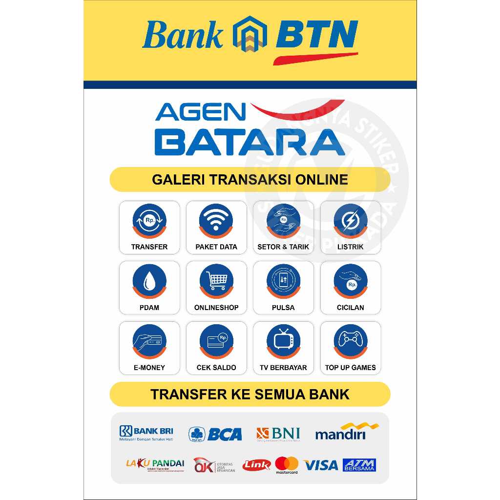 Jual STIKER VINYL AGEN BANK / HIASAN KONTER | Shopee Indonesia