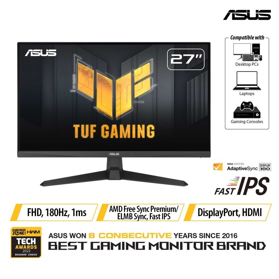 Jual ASUS TUF Gaming VG279Q3A 27 Inch Gaming Monitor - FHD IPS 180Hz ...
