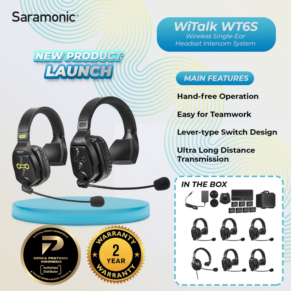 Jual Saramonic WiTalk WT6S Wireless Single-Ear Headset Intercom System | Shopee Indonesia