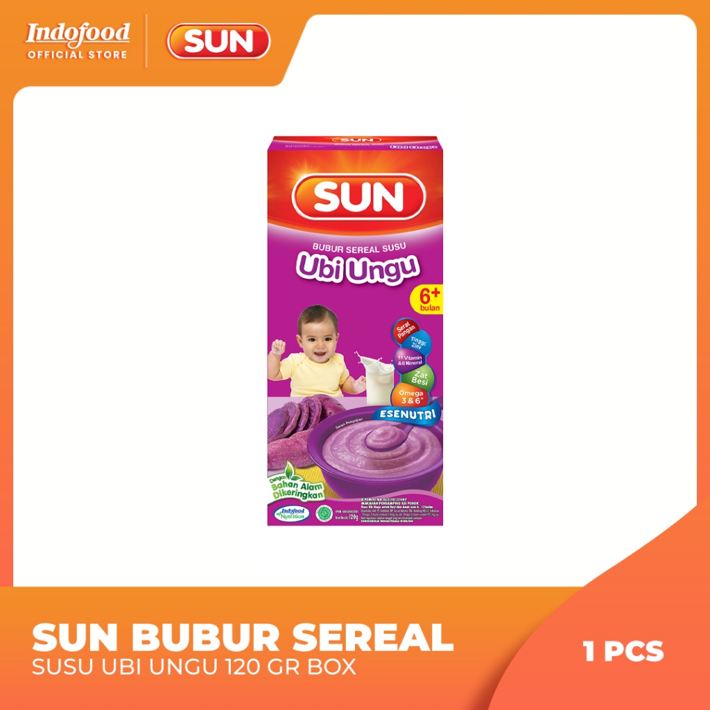Jual SUN Bubur Bayi 6+ Ubi Ungu Box 120 Gr | Shopee Indonesia