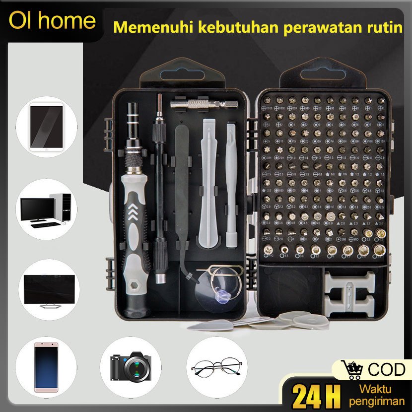 Jual Obeng 115 in 1 Multifungsi Full Set Alat Bongkar Mini Precision Insulated | Shopee Indonesia