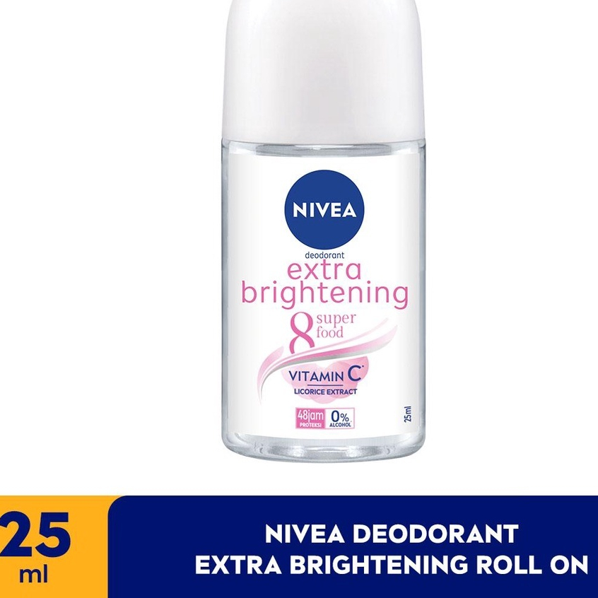 Jual NIVEA Personal Care Deodorant Extra Whitening Roll On - 25 ml ... Jual NIVEA Personal Care Deodorant Extra Whitening Roll On - 25 ml ...
