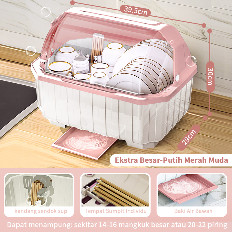 Jual Rak Piring Plastik Rak Pengering Piring Rak Piring Tertutup ...