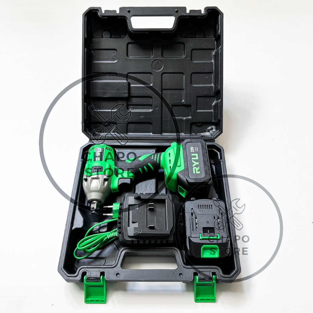 Jual RYU RCW 20V mesin bor impact impek cas baterai batre set koper ...