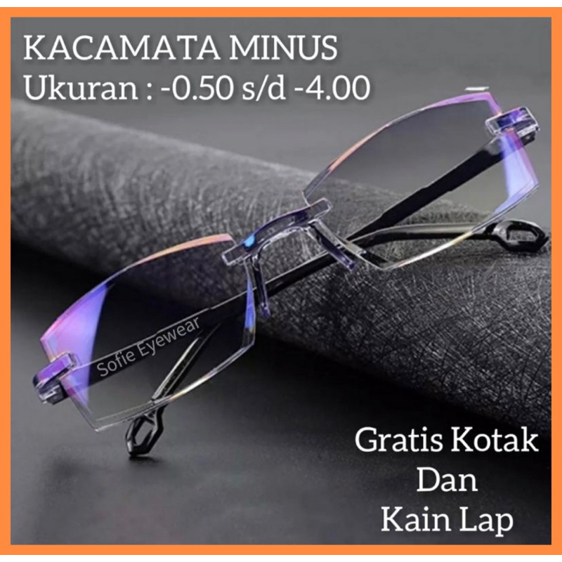 Jual Kacamata Minus ANTIRADIASI Lensa BLUERAY Kacamata Rabun Jauh Pria ...